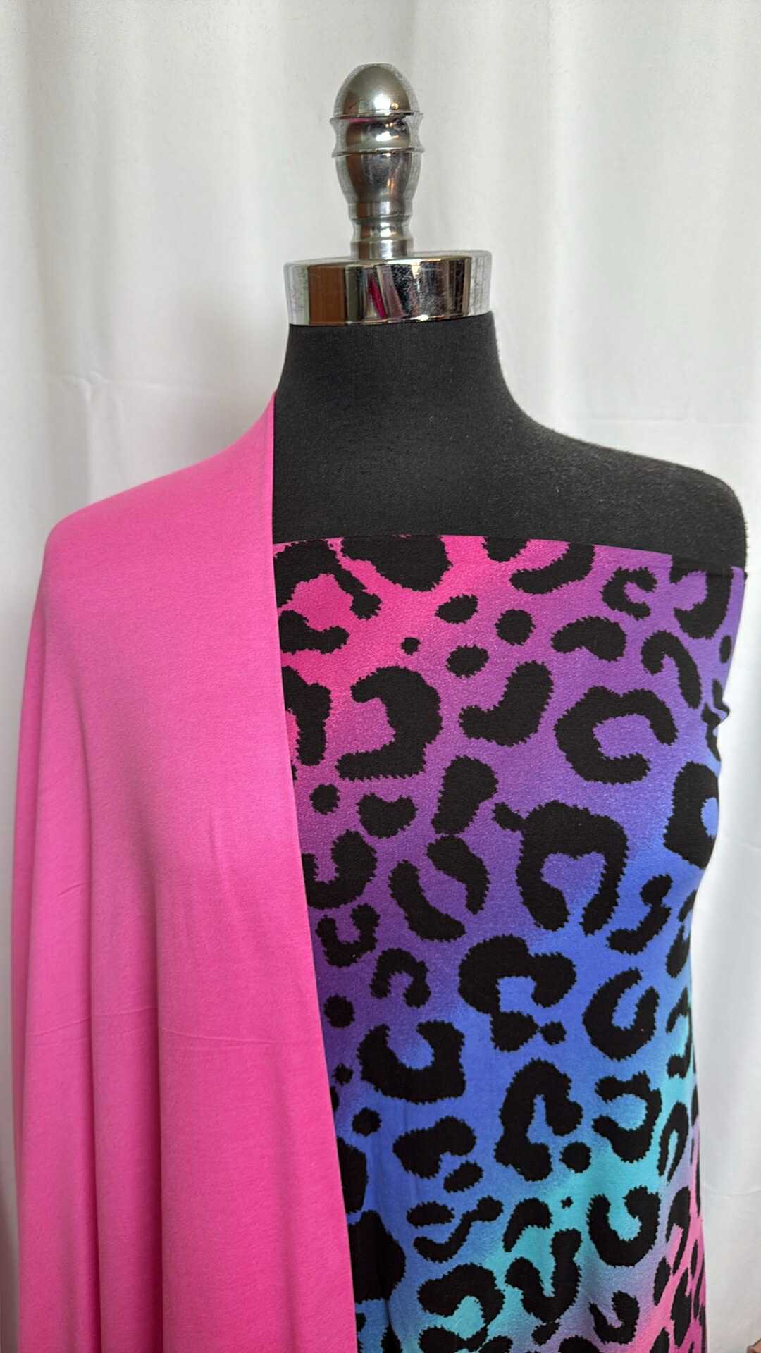 PINK/OMBRE LEOPARD BUNDLE : 2YD Ombre Leopard DBP & 1.5YD Pink Feather ...