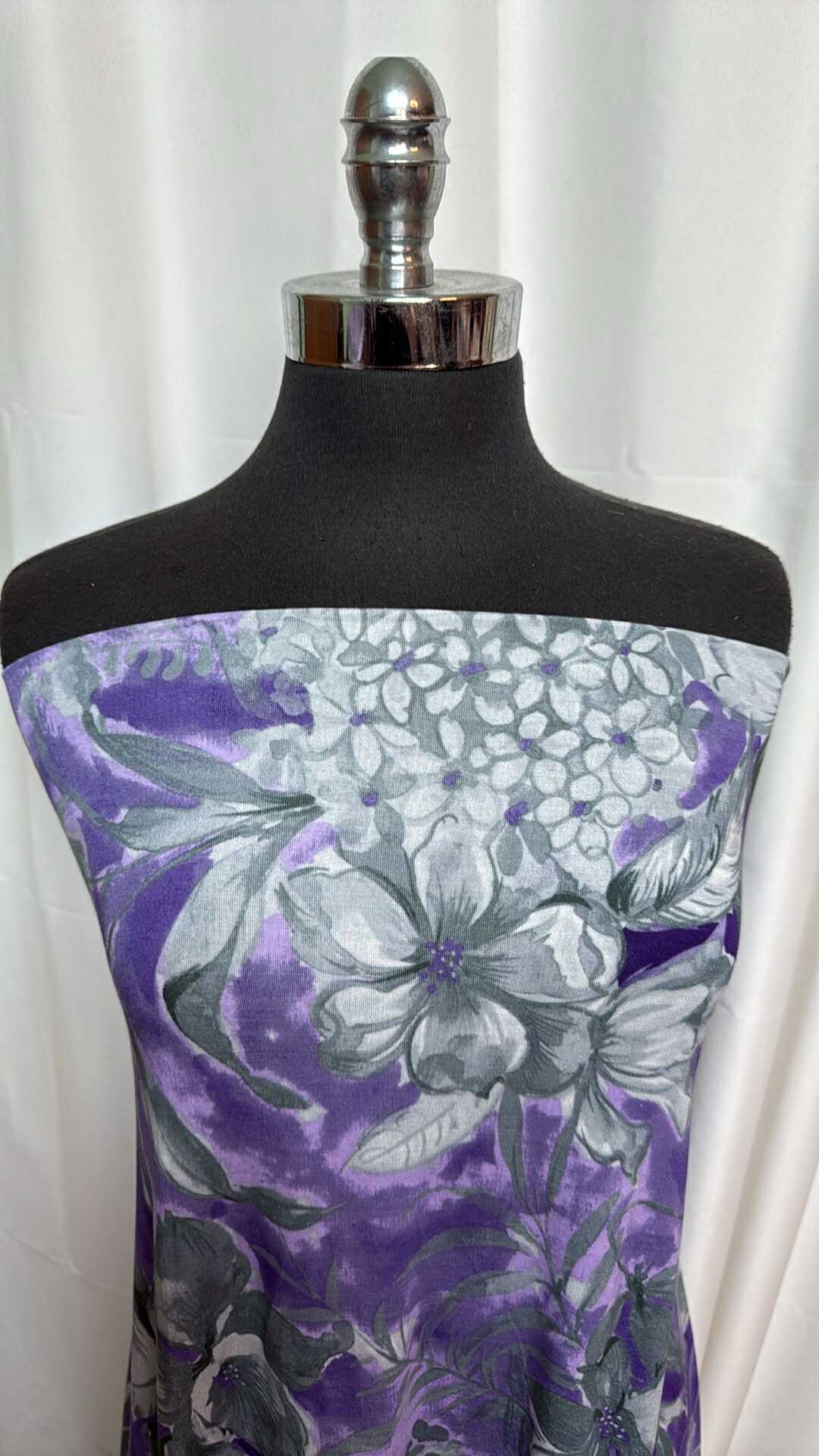 Purple Floral - Modal/Spandex - 3 Yard Cut – Amandasbundles.com