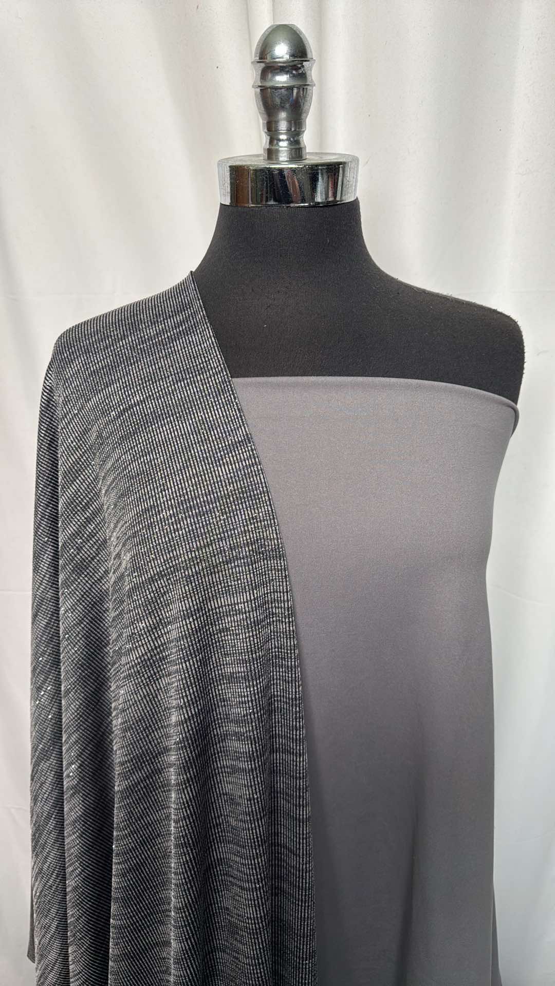 GREY/SPARKLE BUNDLE : 2YD Grey Brushed PF & 3YD Sparkle Rib Sweater ...