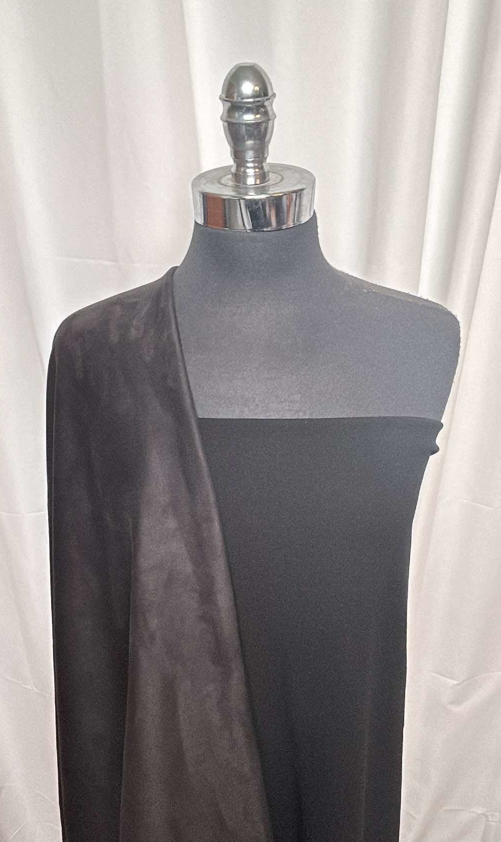 DOUBLE BLACK BUNDLE : 2YD Black Crepe Scuba & 2YD Black Suede Scuba ...