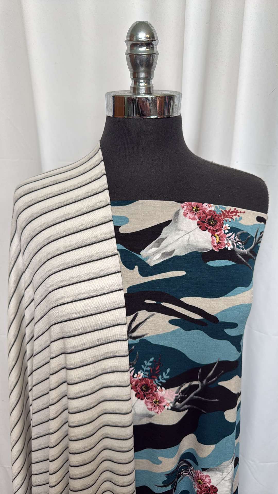 CAMO BULL/STRIPE BUNDLE : 2YD Camo/Bull Bulgari & 2YD Stripe Modal Rib ...