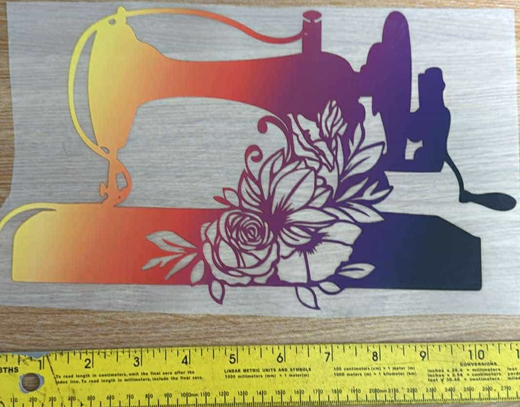 Ombre Sewing Machine - Iron On Decal - Sold Individually ...