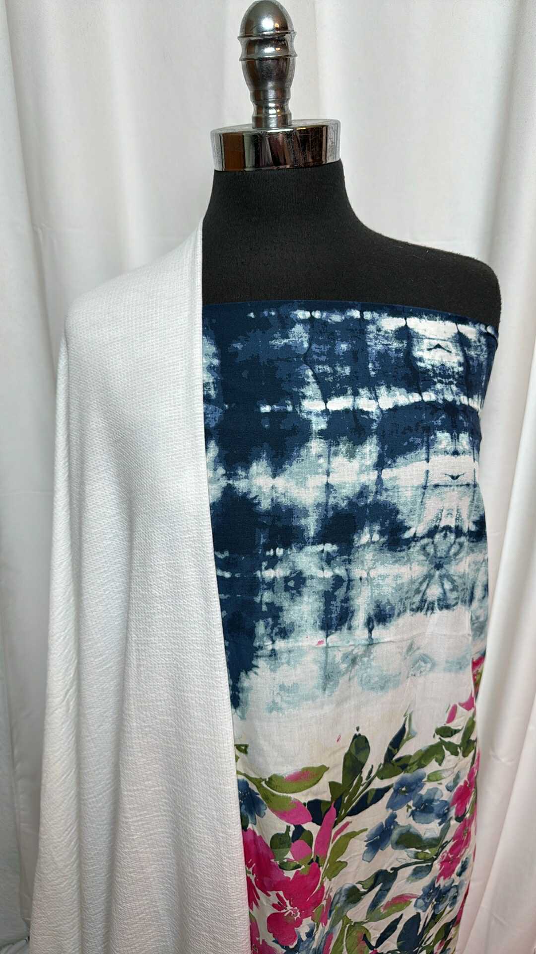 WHITE GAUZE/SINGLE-BORDER BUNDLE : 2YD Single-Border Cotton Lawn & 2YD ...