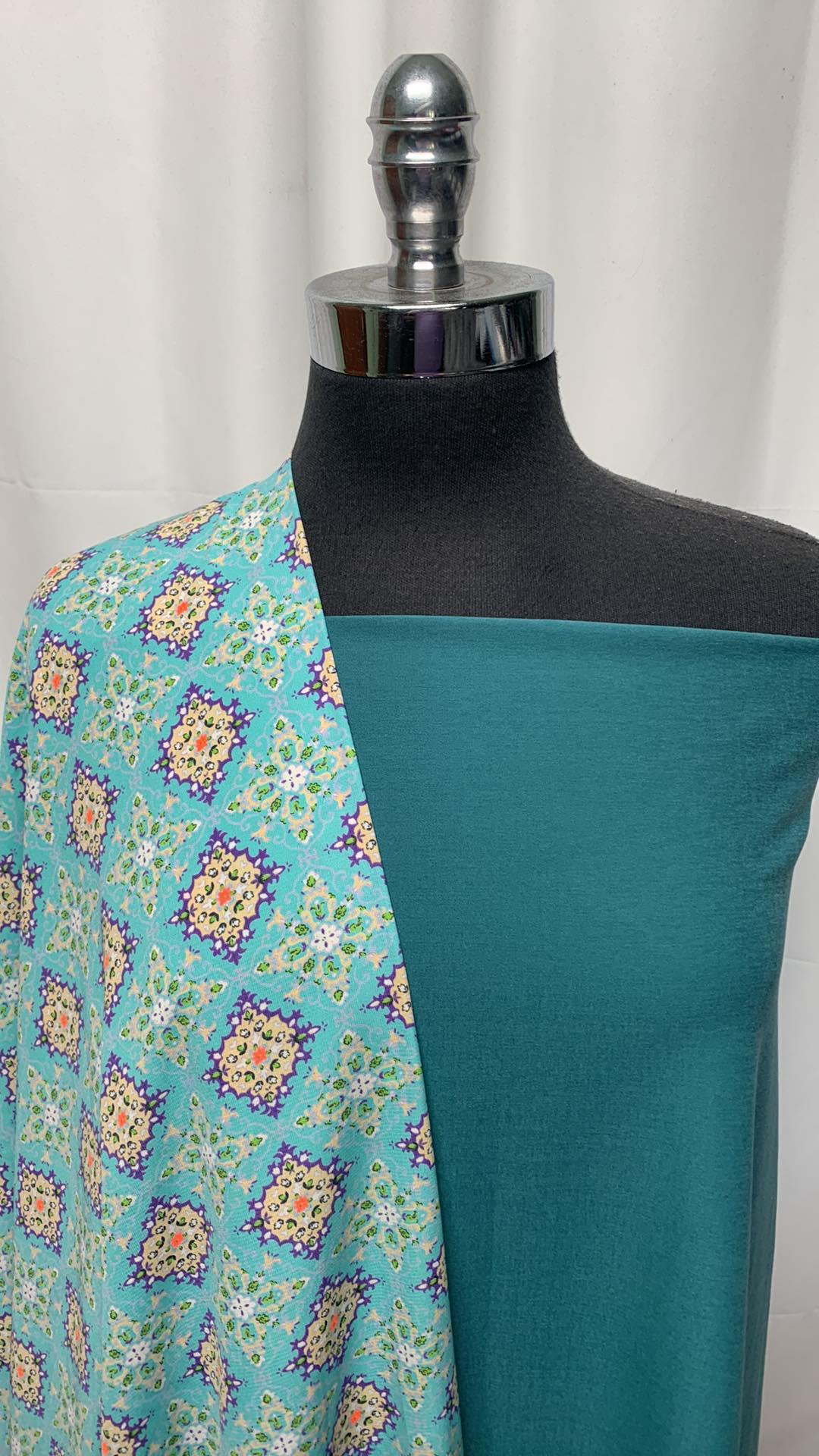 TEAL DIAMOND BUNDLE : 2YD Teal Peached PF & 2YD Diamonds PWD : A25264 ...