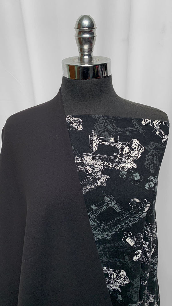 SEWING MACHINES BUNDLE : 2YD Black Supplex & 2YD Sewing Machines DBP ...