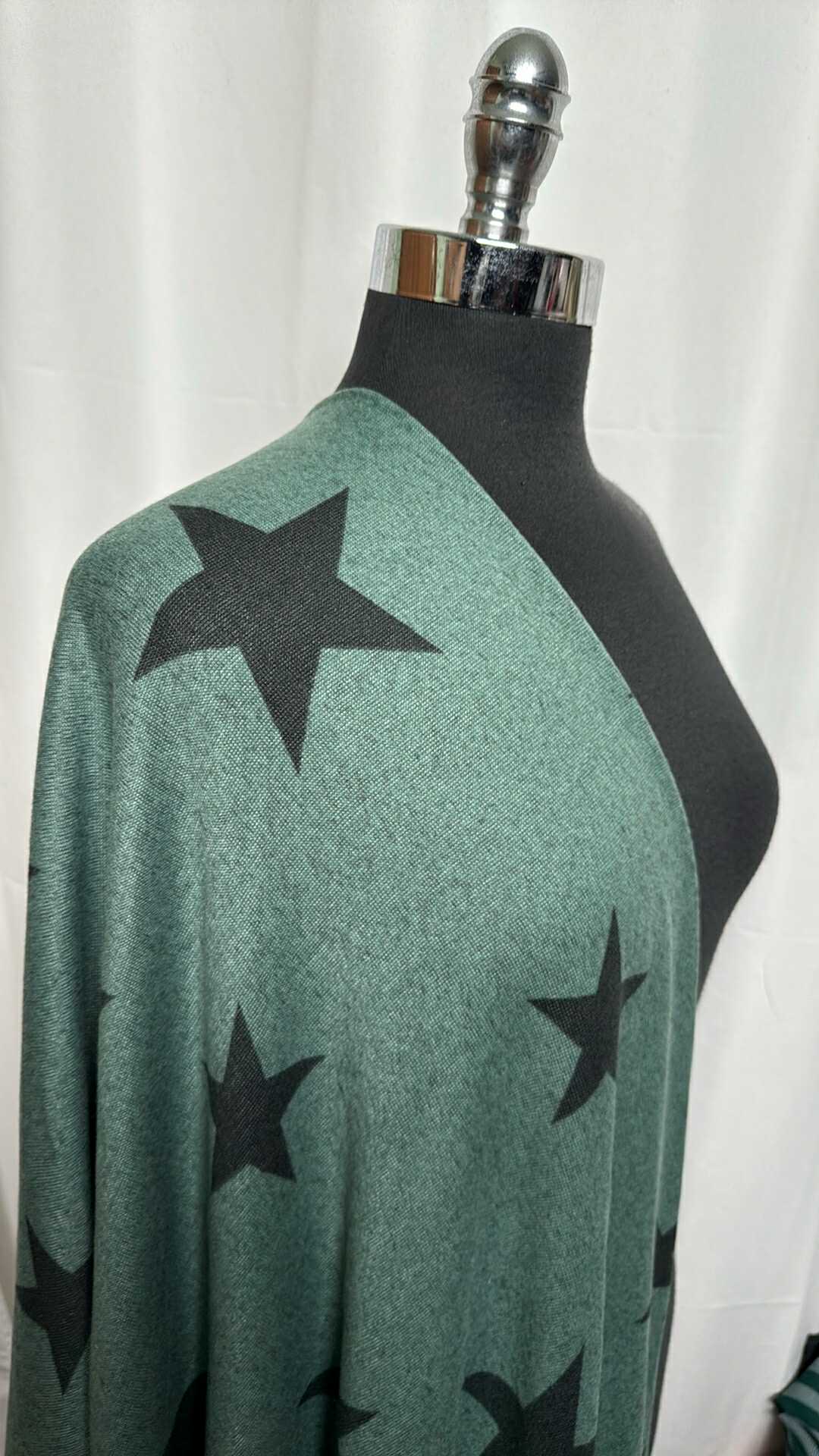 Green Star - Brushed Hacci Sweater Knit - 2 Yard Cut – Amandasbundles.com