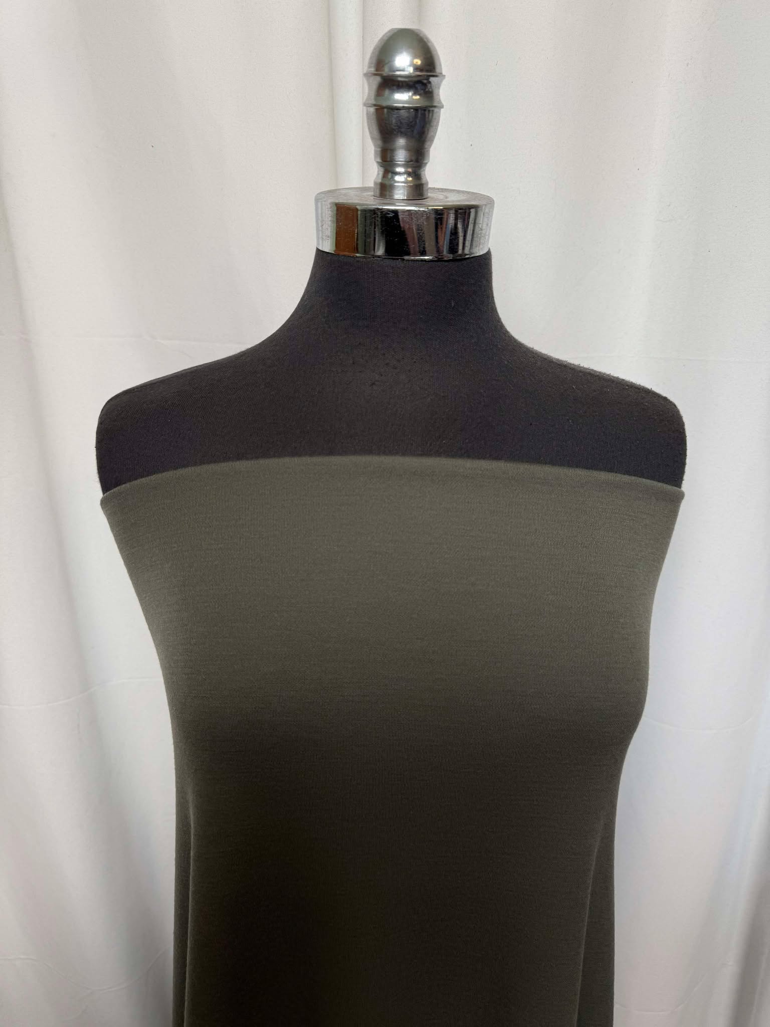 Olive - 100% Merino Wool Interlock (220gsm) - 2 Yard Cut ...