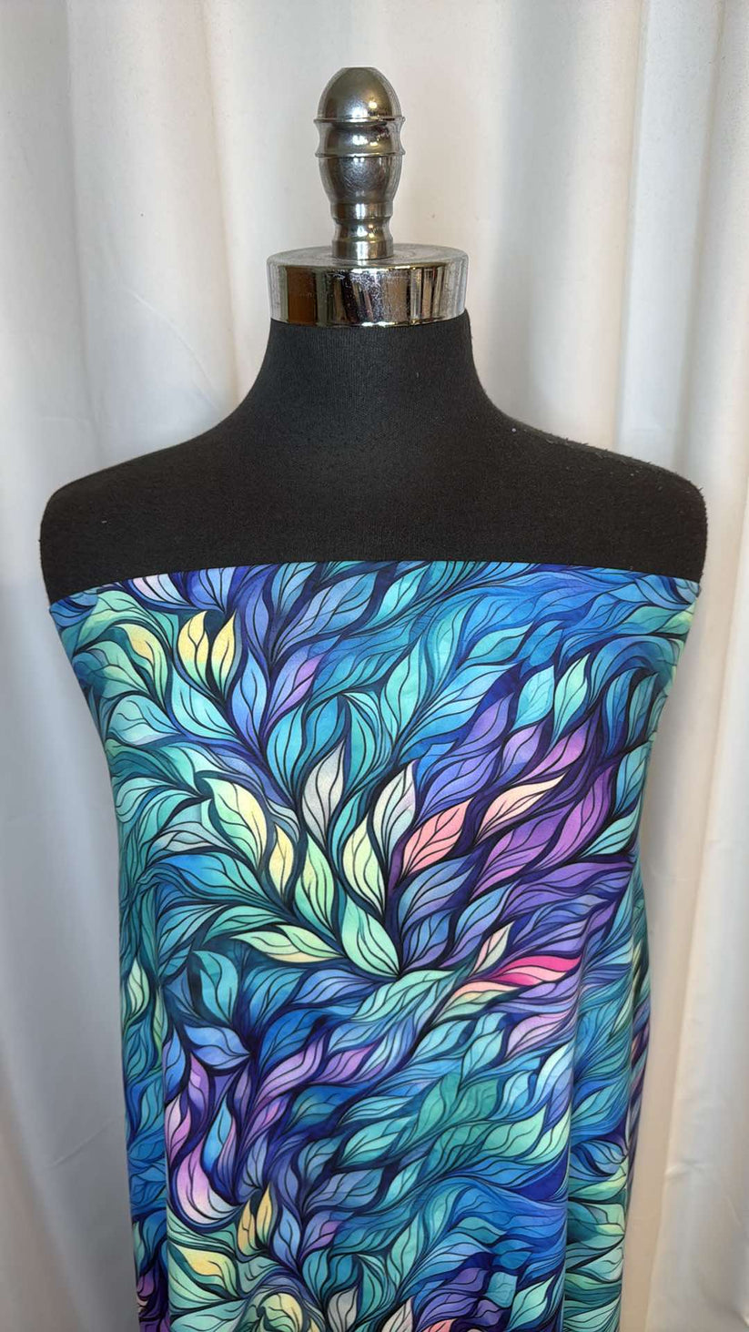 Braided Leaves - Poly/Spandex Single-Brushed Performance - 2 Yard Cut ...